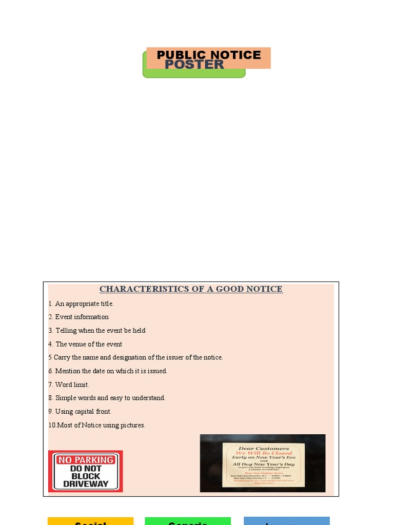Poster: Public Notice | PDF | Infographics | Human Communication