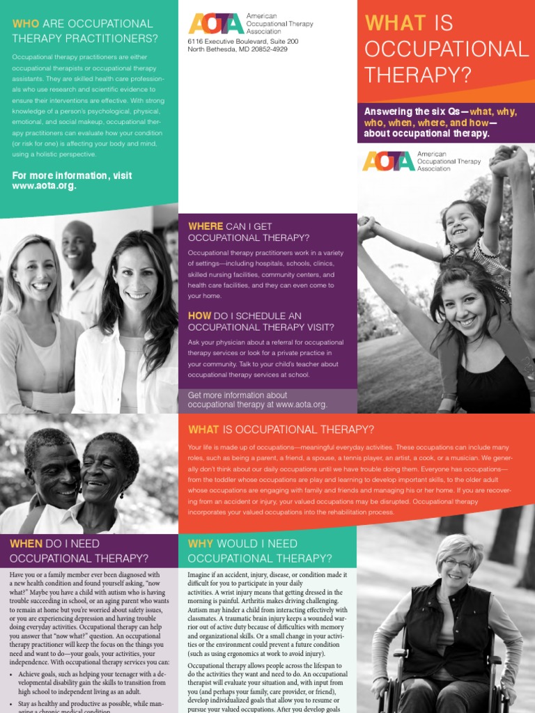 Are Occupational Therapy Practitioners?: What, Why, Who, When, Where ...