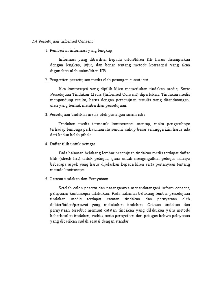 Prosedur Informed Consent KB | PDF