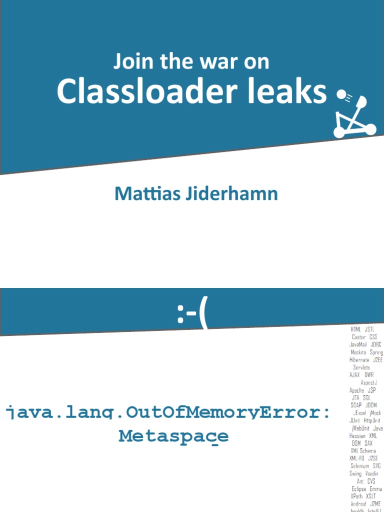 Join The War On Classloader Leaks Pdf Java Virtual Machine Java Programming Language
