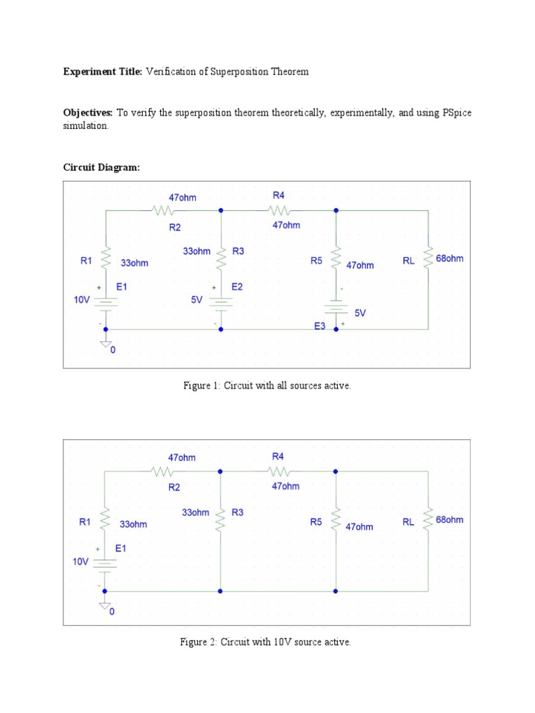 Simulation.: Experiment Title: Verification of Superposition Theorem | PDF | Scientific Method ...