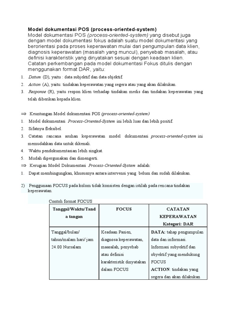 Model Dokumentasi POS | PDF