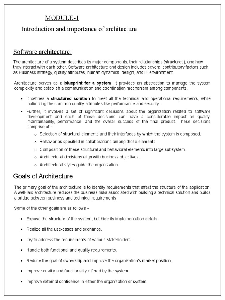Software Architecture | PDF | System | Modular Programming