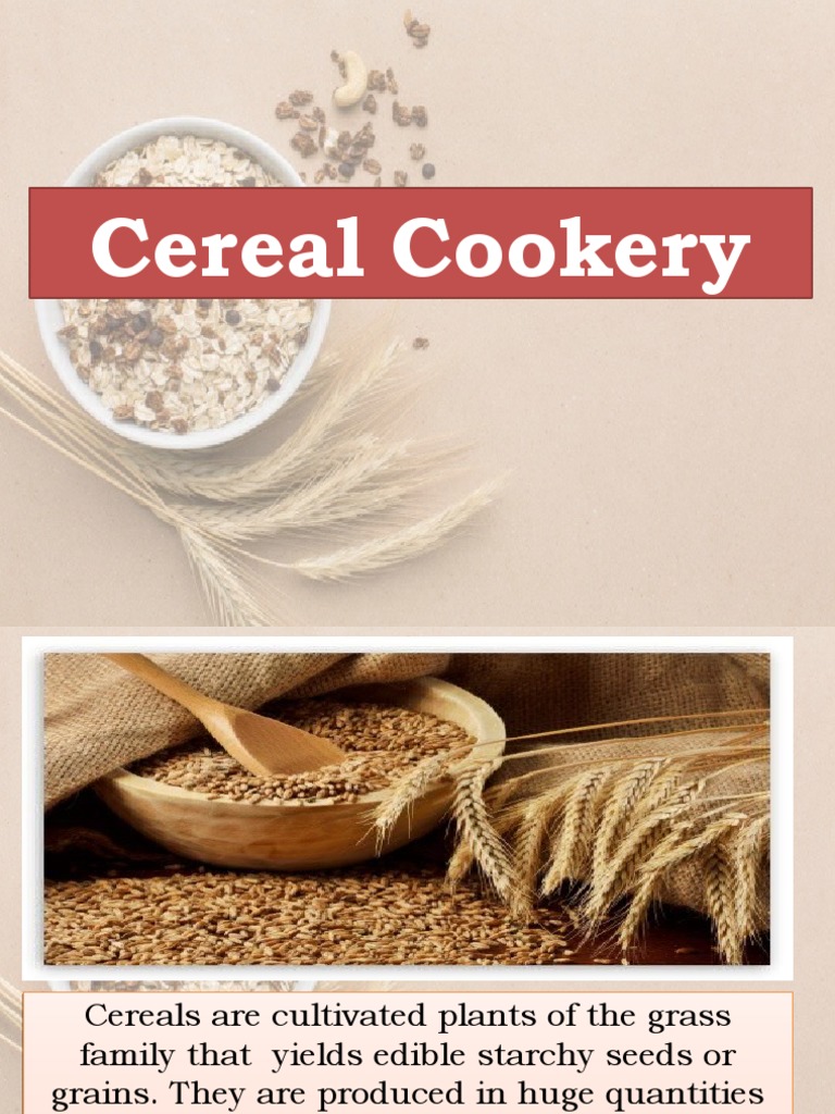 Cookery (Kinds of Cereal) | PDF | Cereals | Oat