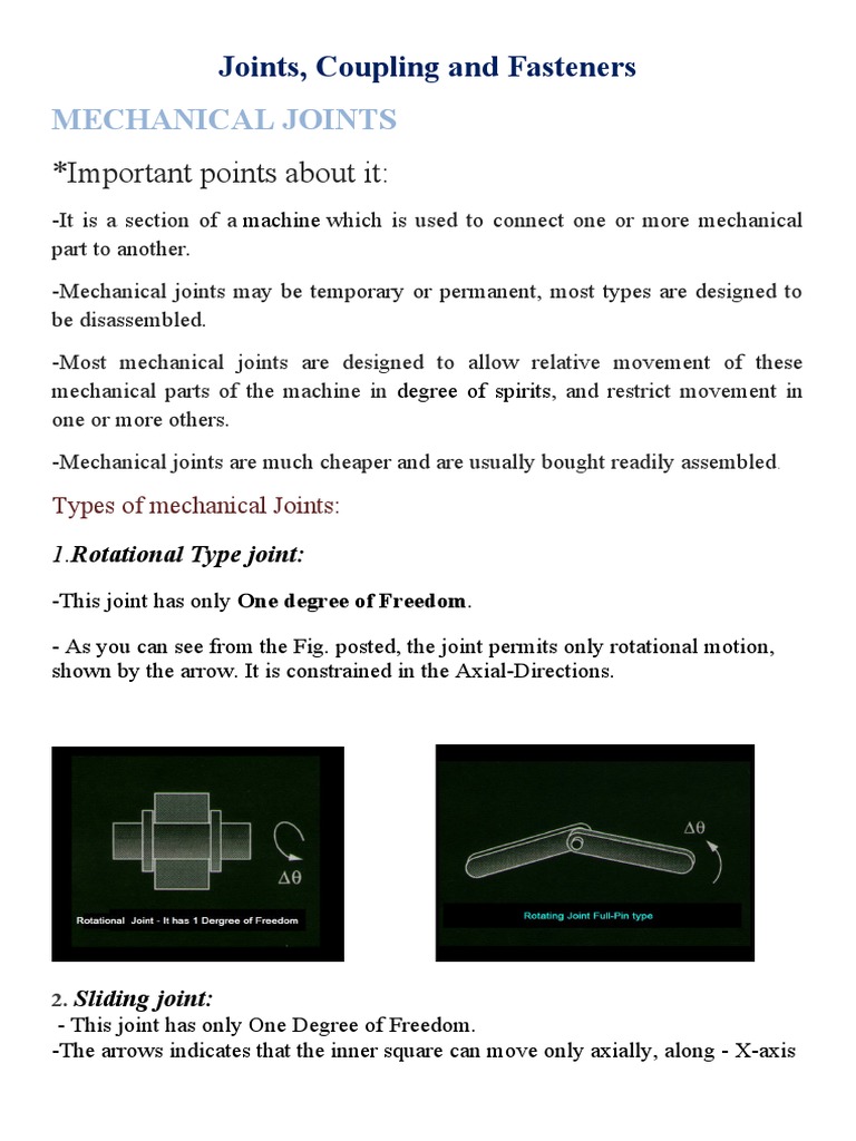 Mechanical Connections: An In-Depth Look at Joints, Couplings, and ...
