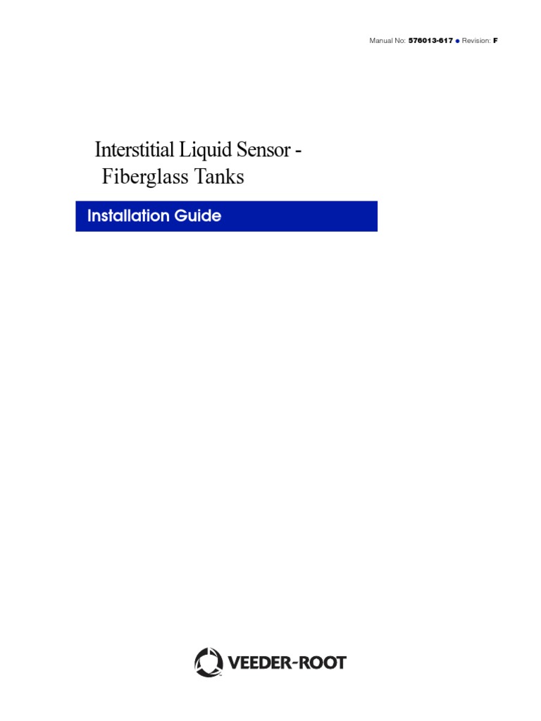 Interstitial Liquid Sensor - Fiberglass Tanks: Installation Guide | PDF ...