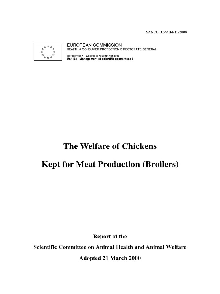The Welfare of Chickens Kept For Meat Production (Broilers) | PDF ...
