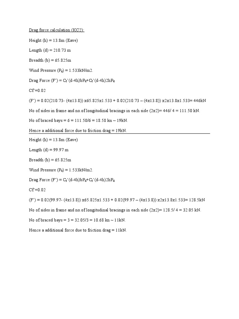Drag Force Calculation Guide | PDF | Science & Mathematics