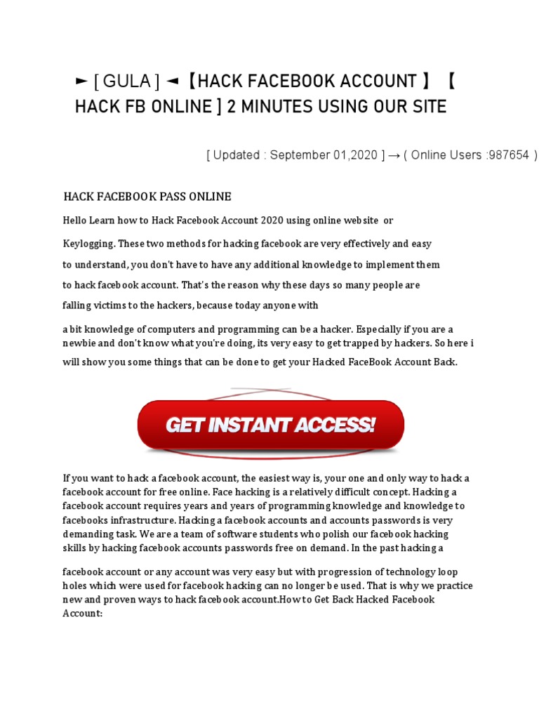 24 Hack Facebook Account Online | PDF | Facebook | Security Hacker