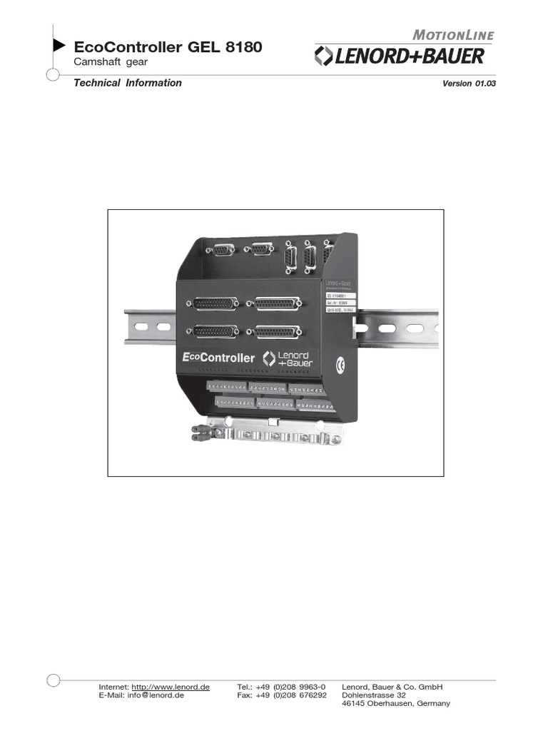 EcoController GEL 8180 Overview | PDF | Power Supply | Machines