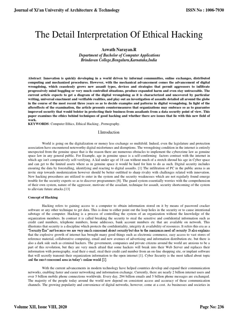 The Detail Interpretation of Ethical Hacking | PDF | Security Hacker ...