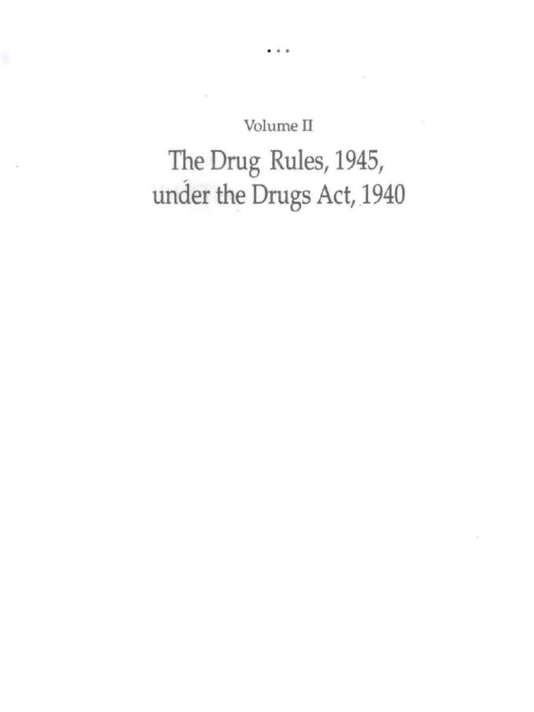 Drug Rules 1945 Overview and Guidelines | PDF | License | Prescription ...