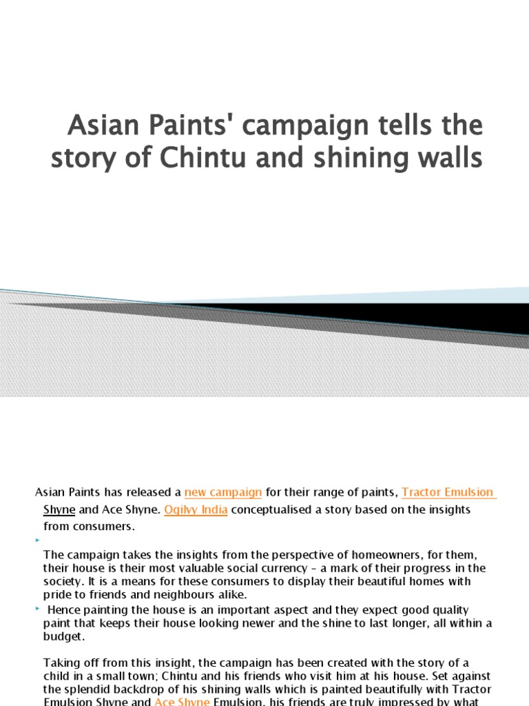 Asian Paints' Campaign Tells The Story of | PDF
