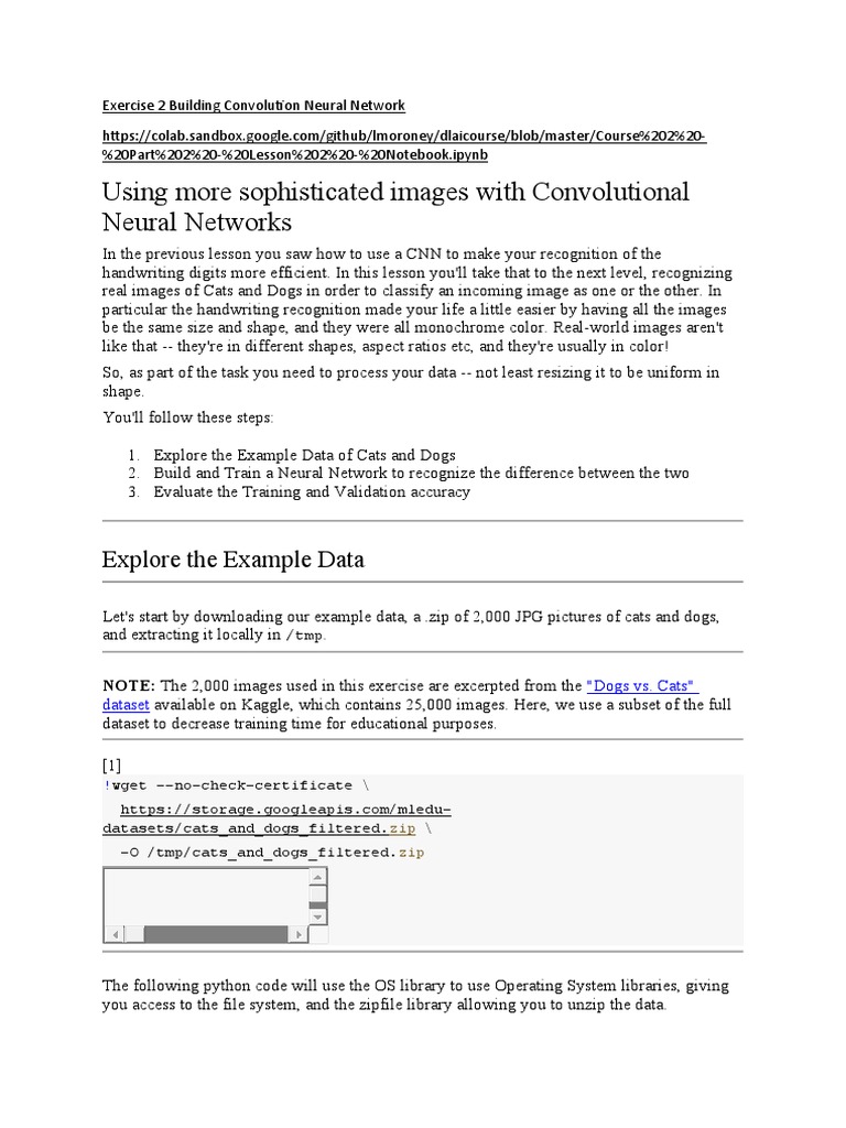 Exercise 2 Building Convolution Neural Network | Download Free PDF | Applied Mathematics ...