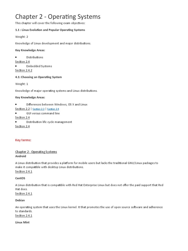 Chapter 2 - Operating Systems | PDF