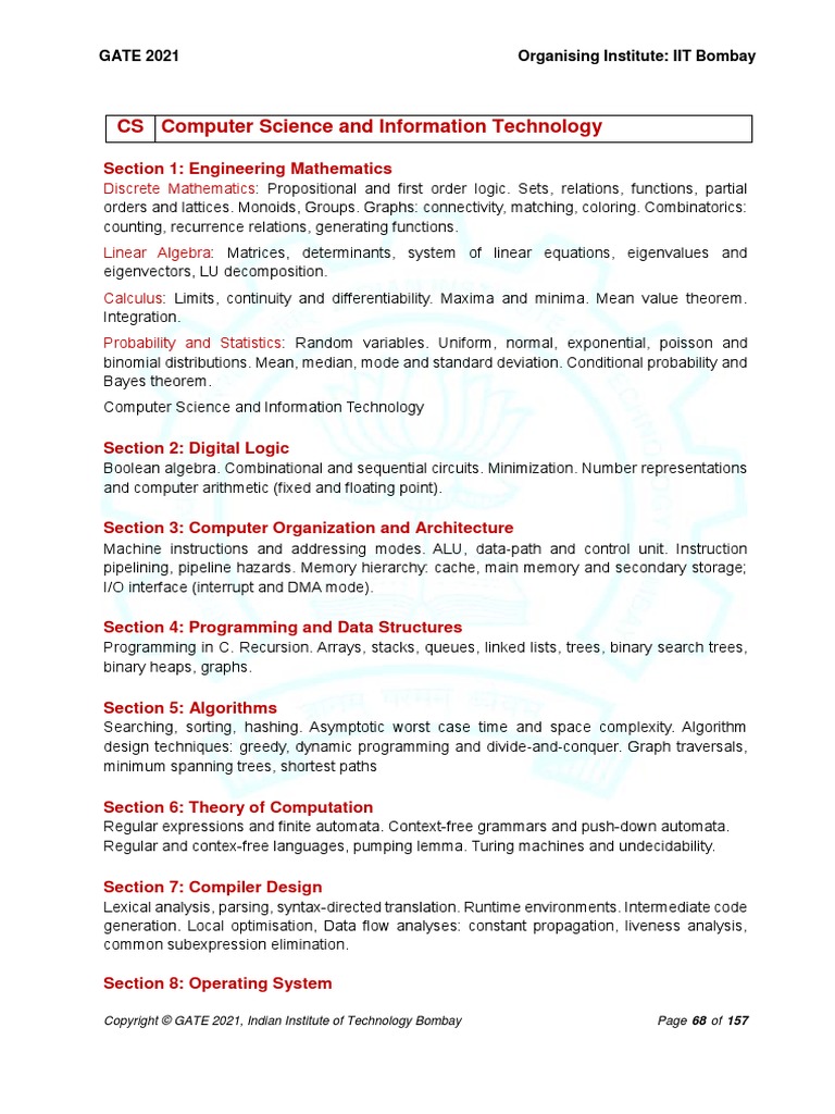 CS Syllabus 2021 | PDF | Internet Protocol Suite | Computer Architecture