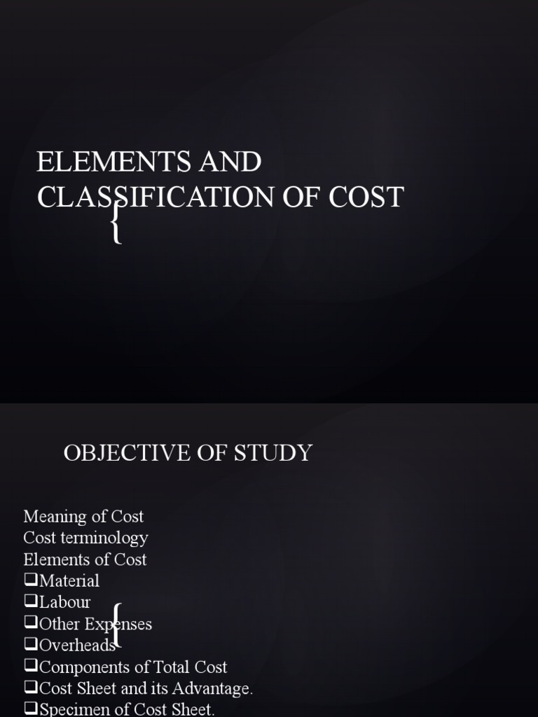 Ch-2 Elements of Cost and Classification of Cost | PDF | Expense | Cost