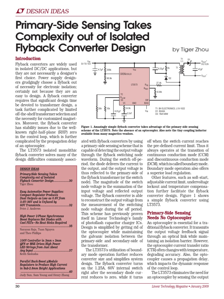 Simplifying Flyback Converter Design | PDF | Transformer | Diode