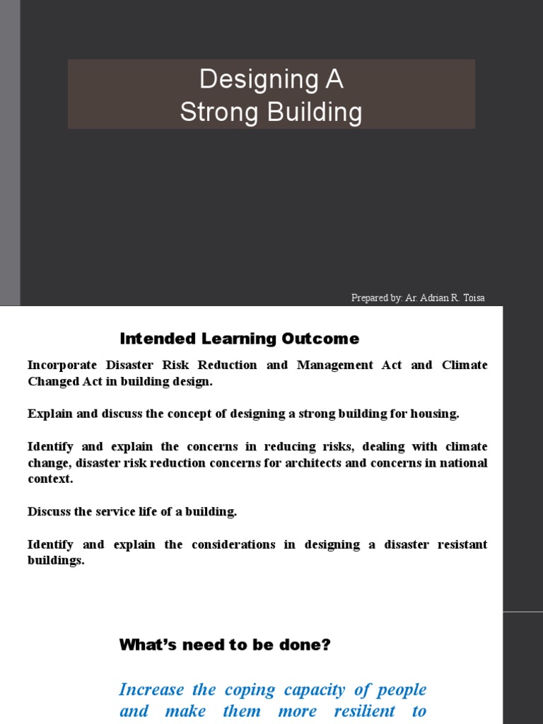 008-9 Designing A Strong Building (3729) | PDF | Disaster Risk ...