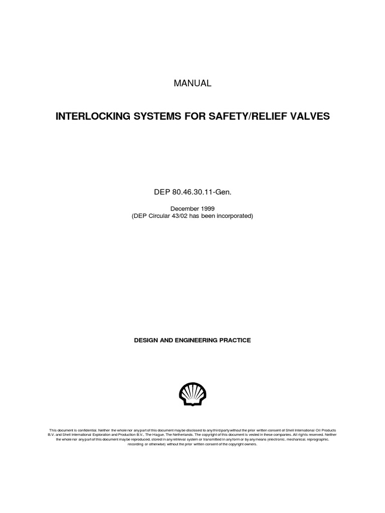 Interlocking Systems For Safety Relieves Valves | PDF | Valve ...