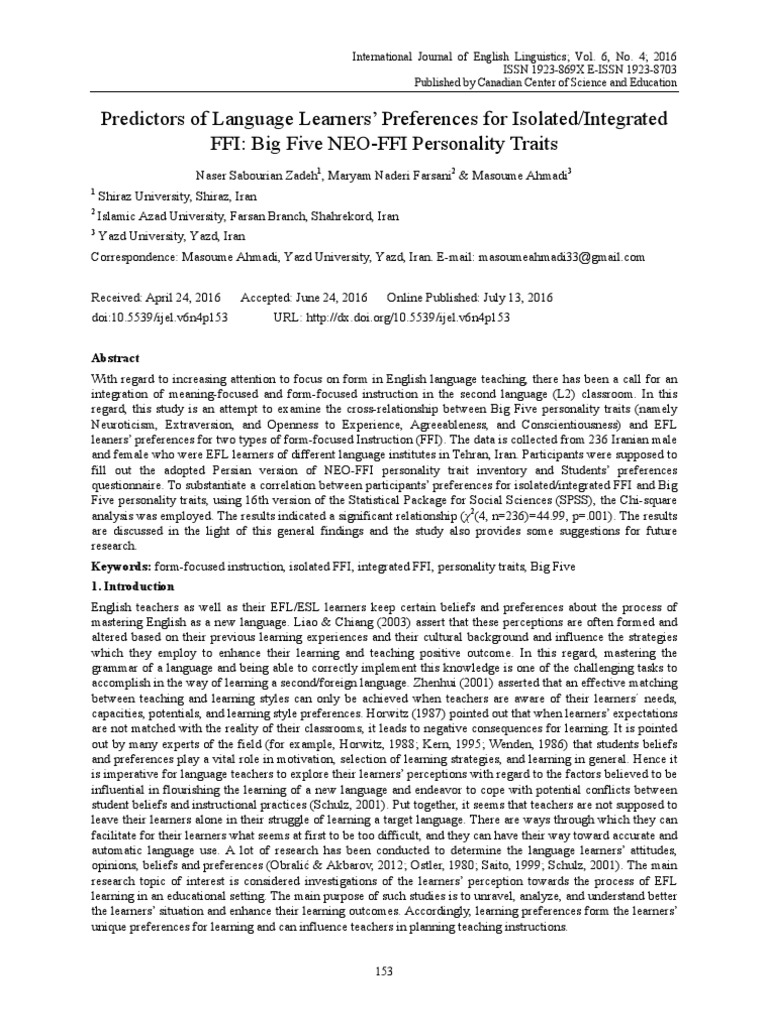 Questionnaire (Language Acquisition) | PDF | English As A Second Or ...