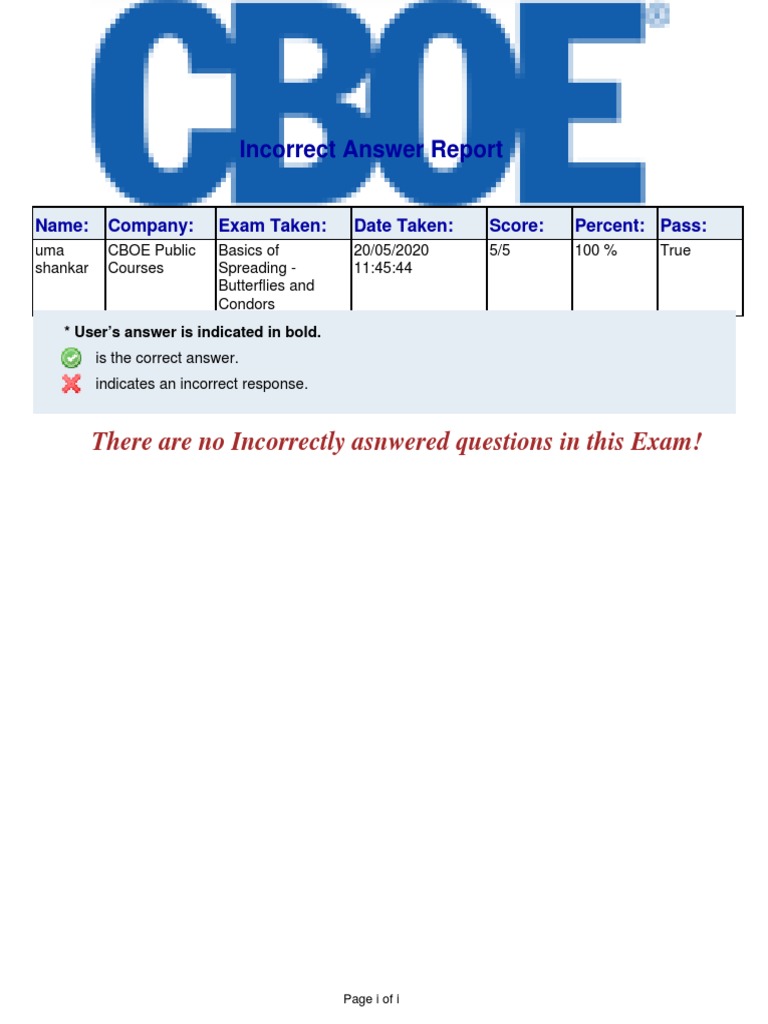 There Are No Incorrectly Asnwered Questions in This Exam!: Incorrect ...