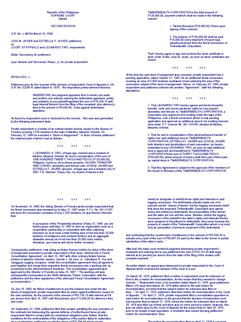 ObliCon Full Text Cases | PDF | Lawsuit | Judgment (Law)