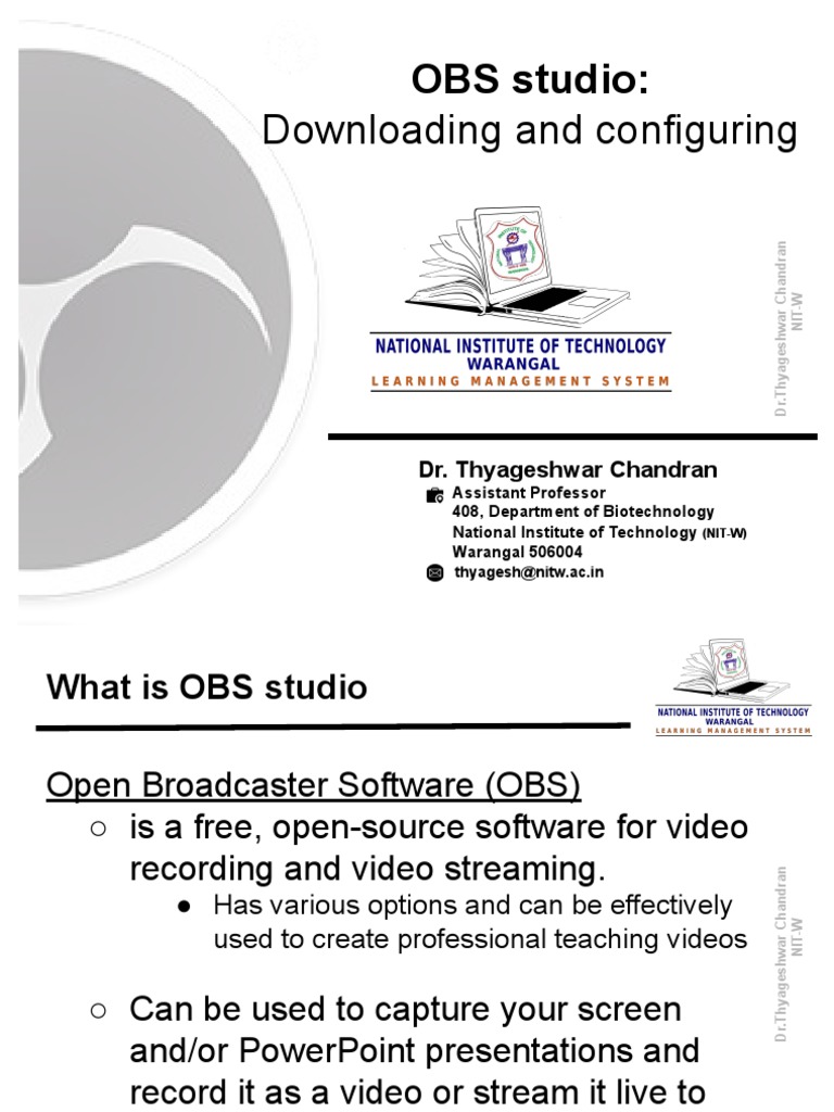 Downloading and Configuring OBS Studio for Teaching Videos | PDF ...