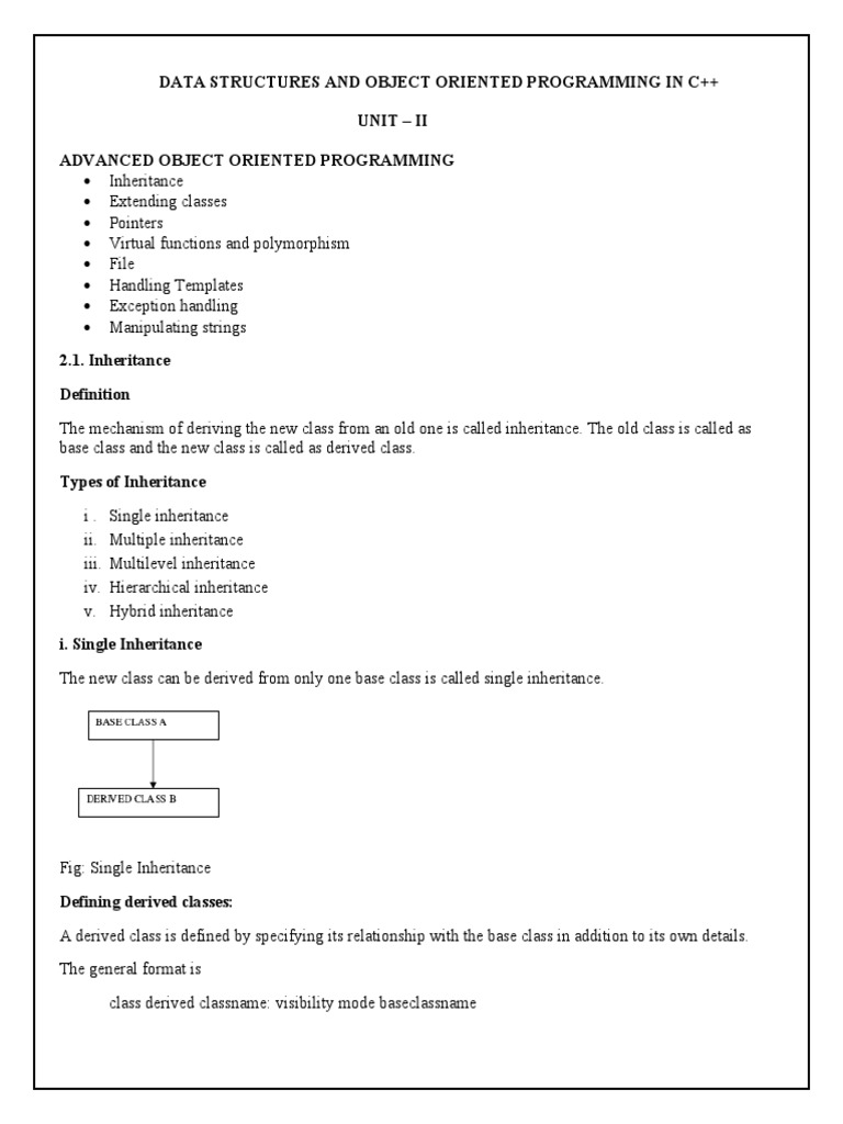 Data Structures And Object Oriented Programming In C Unit Ii 6126