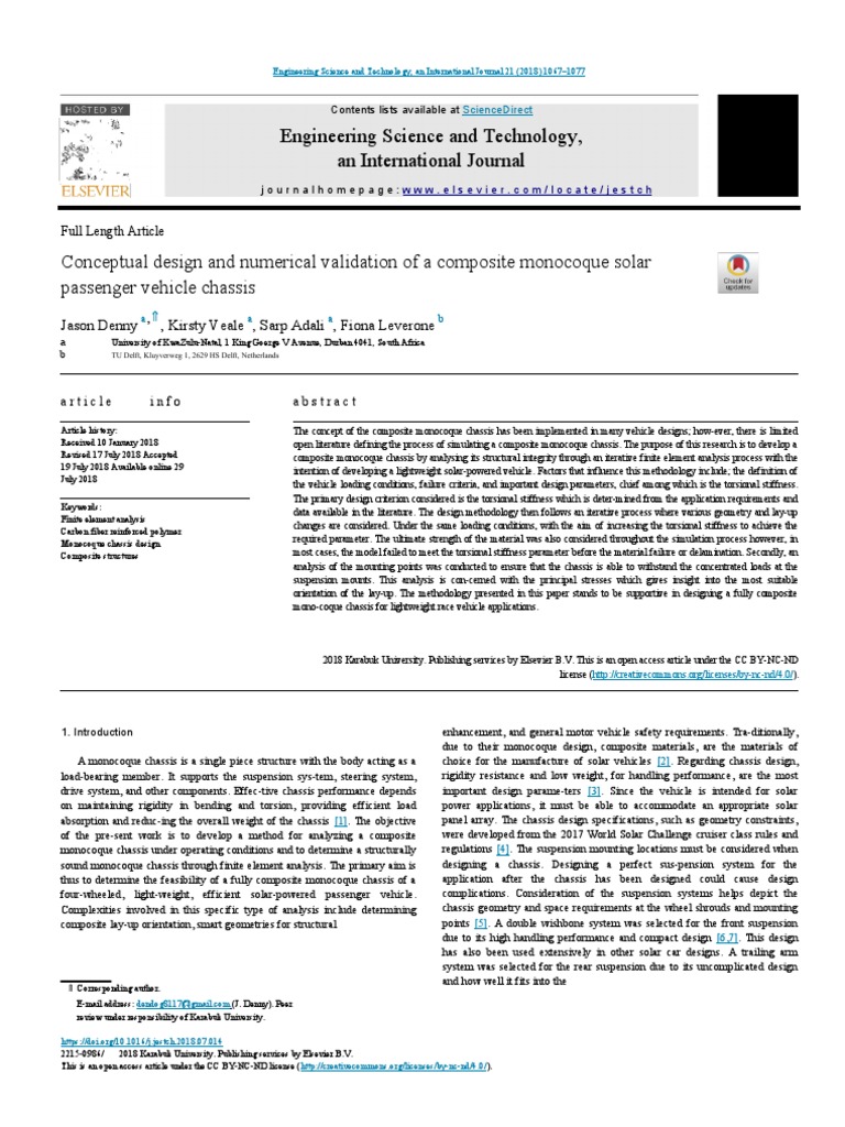 Composite Monocoque Solar | PDF | Stress (Mechanics) | Composite Material