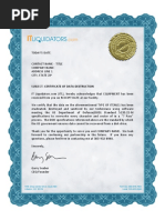 Certificate of Purging (Data) | PDF