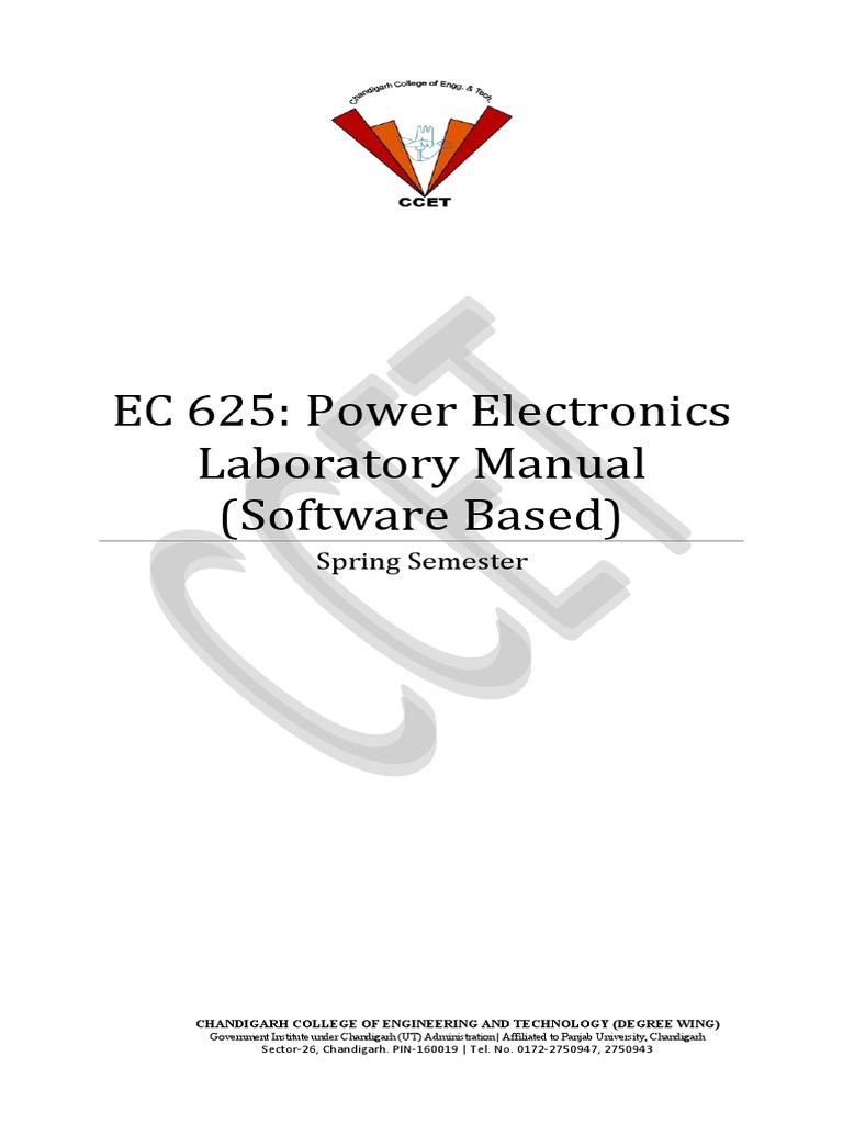 Power Electronics Lab Manual EC624 | PDF | Power Electronics | Electronic Engineering