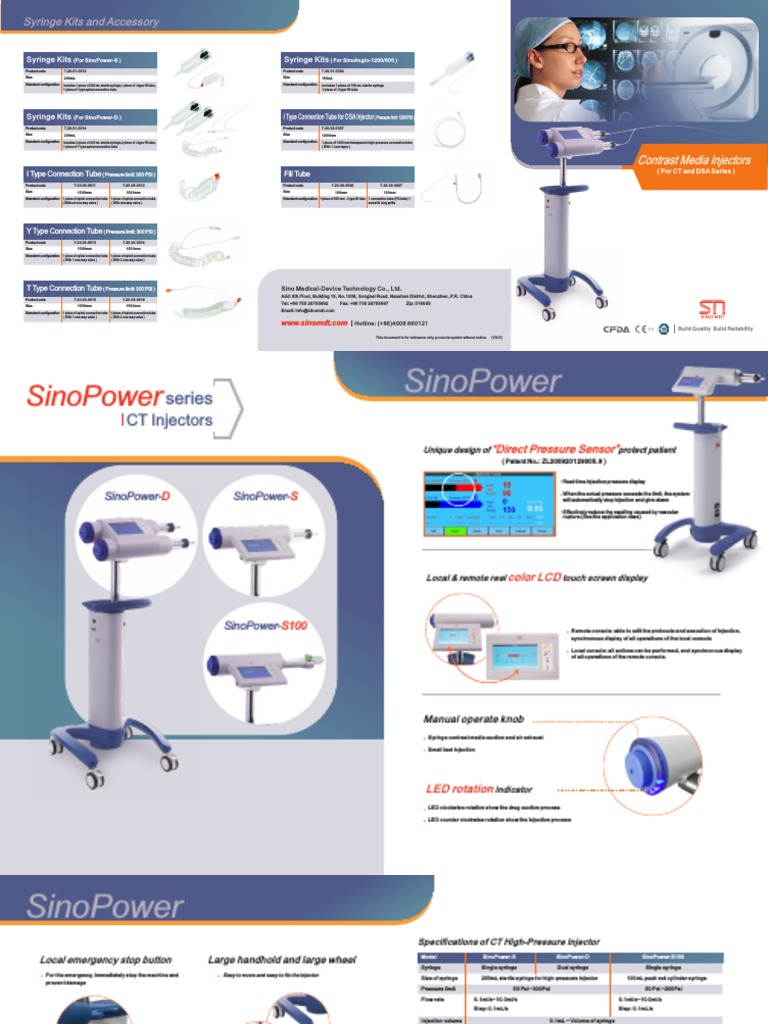 Contrast Media Injectors: Syringe Kits and Accessory | PDF | Syringe ...