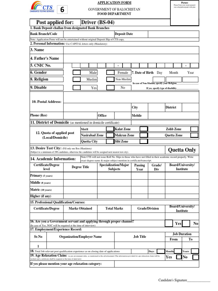 Driver-Application Form | PDF | Banks | Cheque