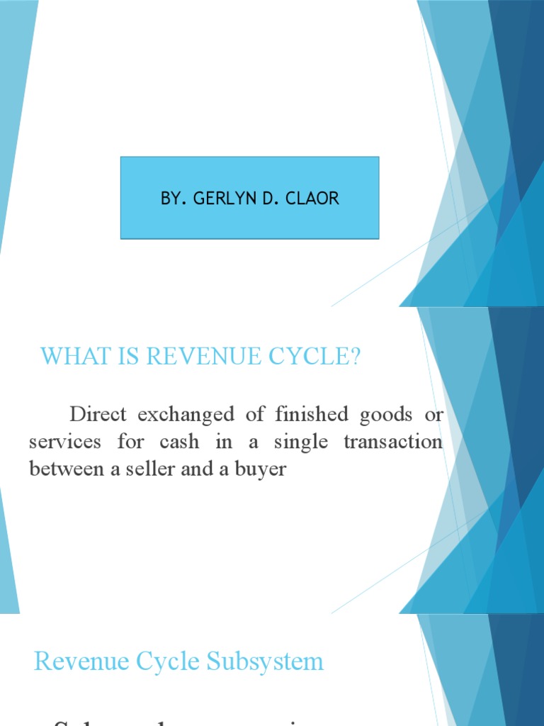Overview of the Revenue Cycle Process | PDF | Receipt | Financial ...