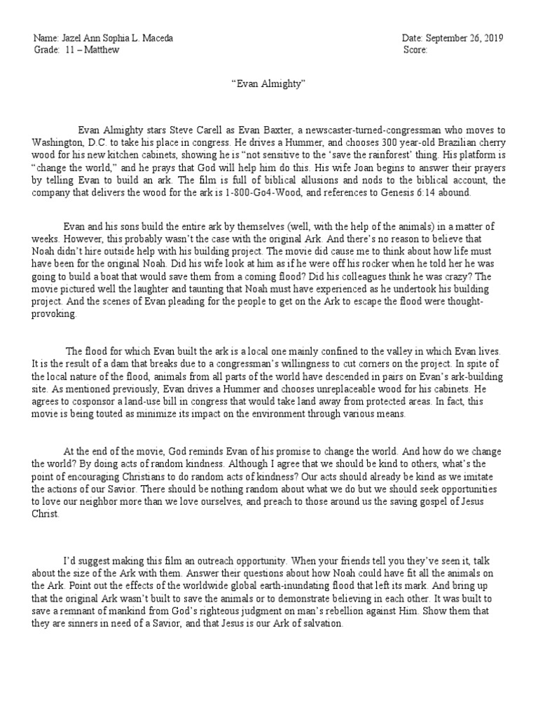 Evan Almighty | PDF | Noah's Ark | Noah