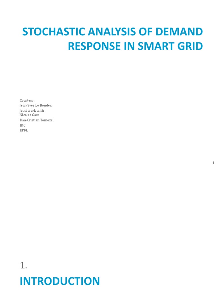 Demand Response in Smart Grids Analysis | PDF | Renewable Energy ...