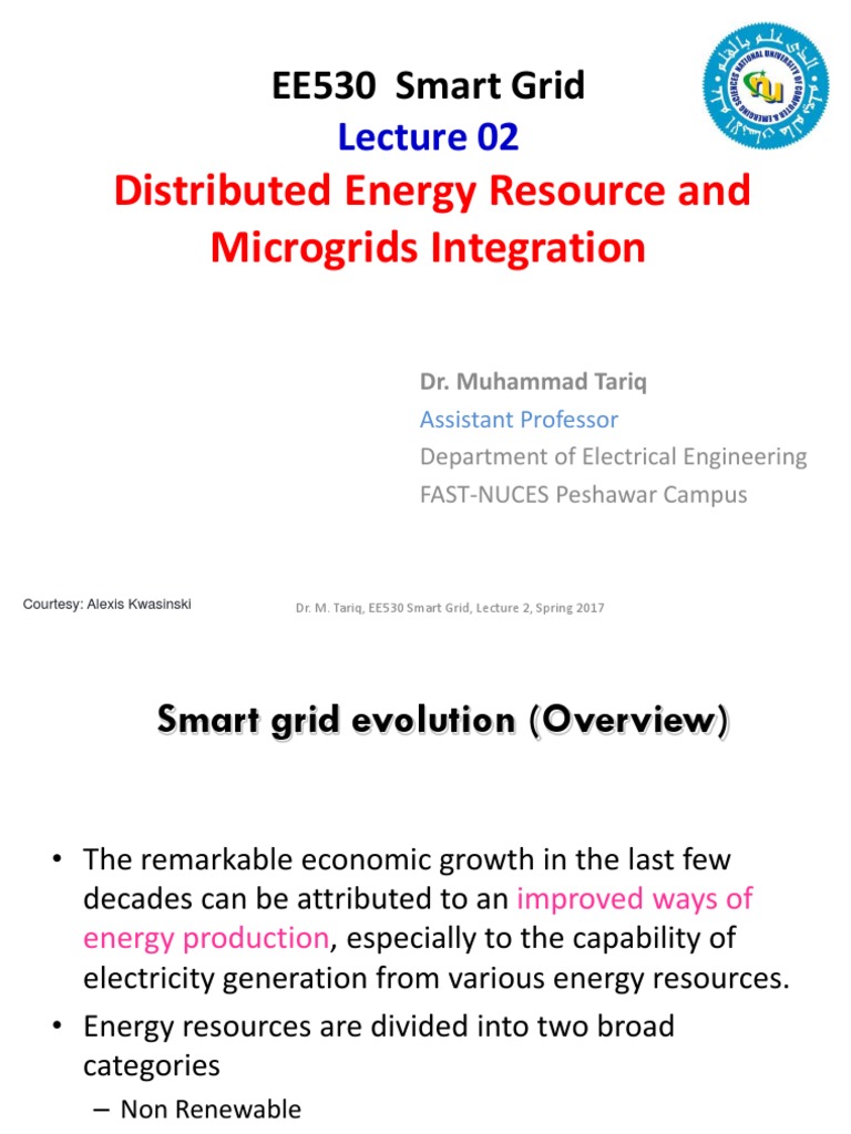 Distributed Energy Resource and Microgrids Integration: EE530 Smart Grid | PDF | Distributed ...