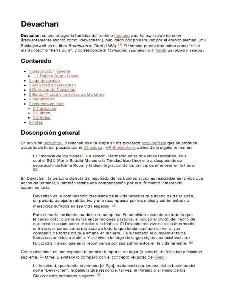 Devachan | PDF | Alma | Yo