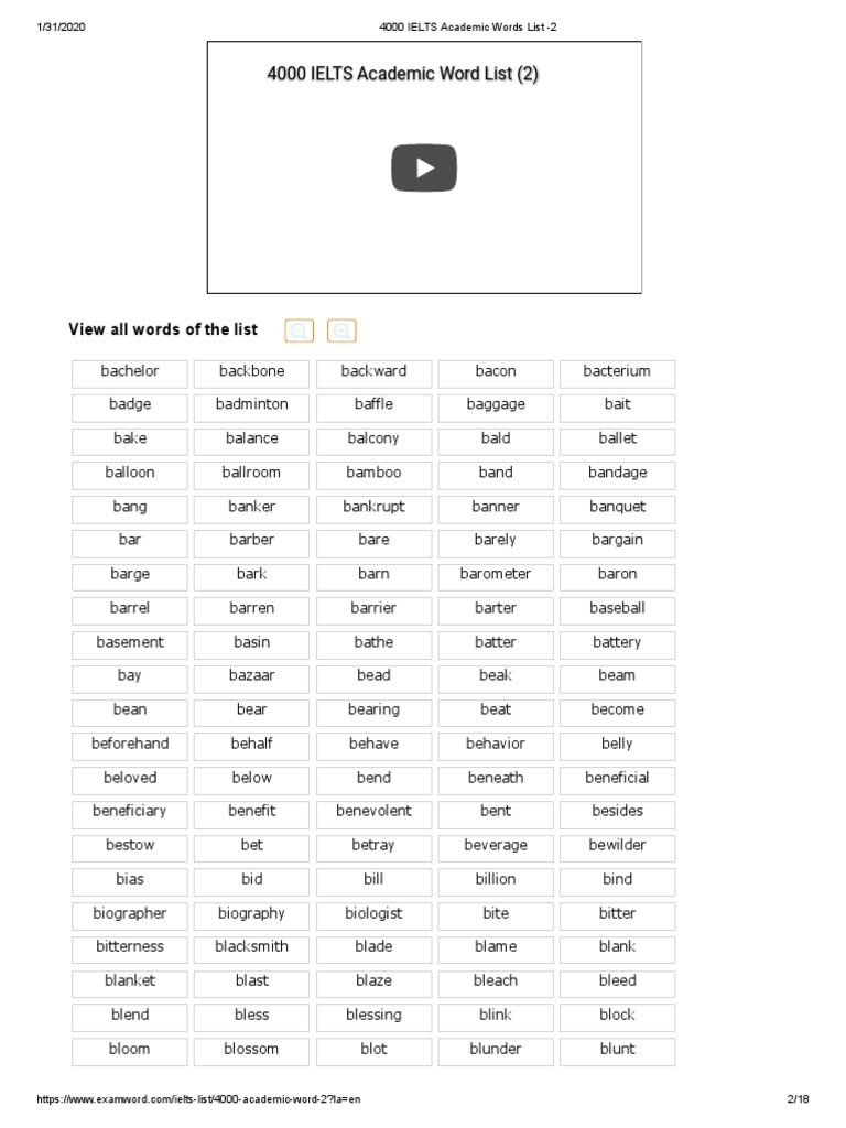 2 4000 IELTS Academic Words List - 2 | PDF | Nature