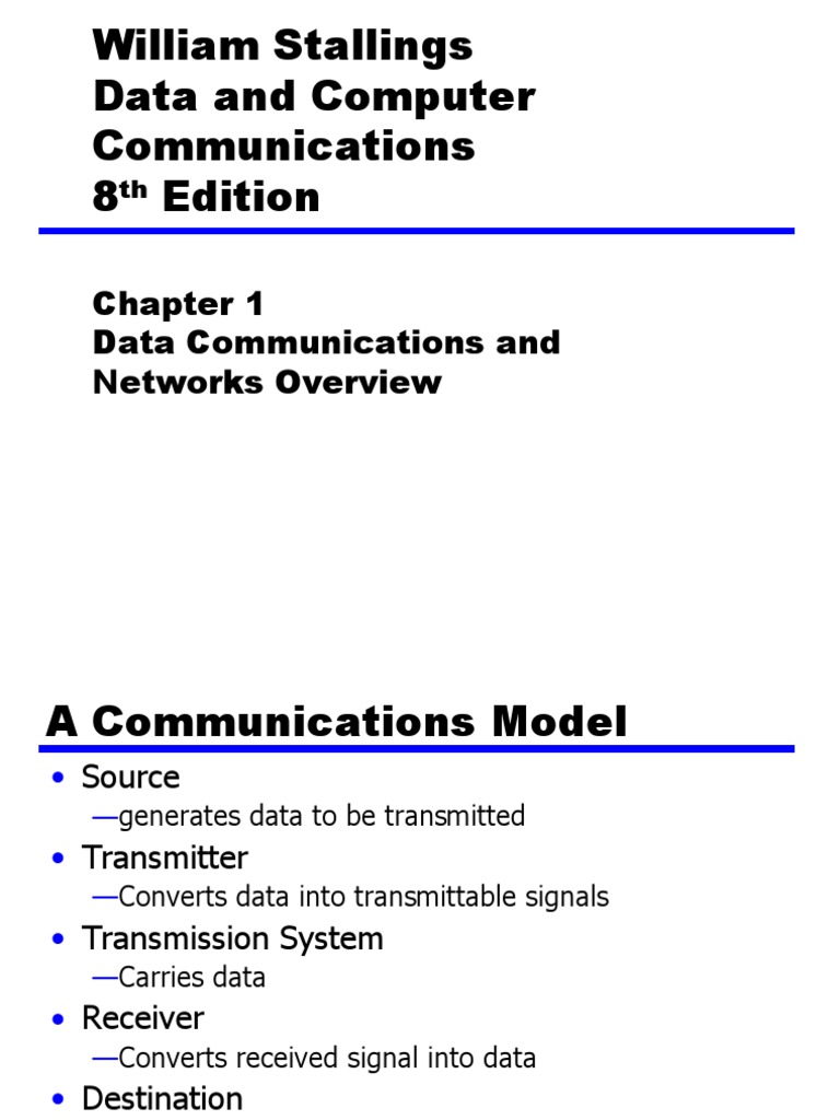 Data Communications and Networks Overview | PDF | Science & Mathematics ...