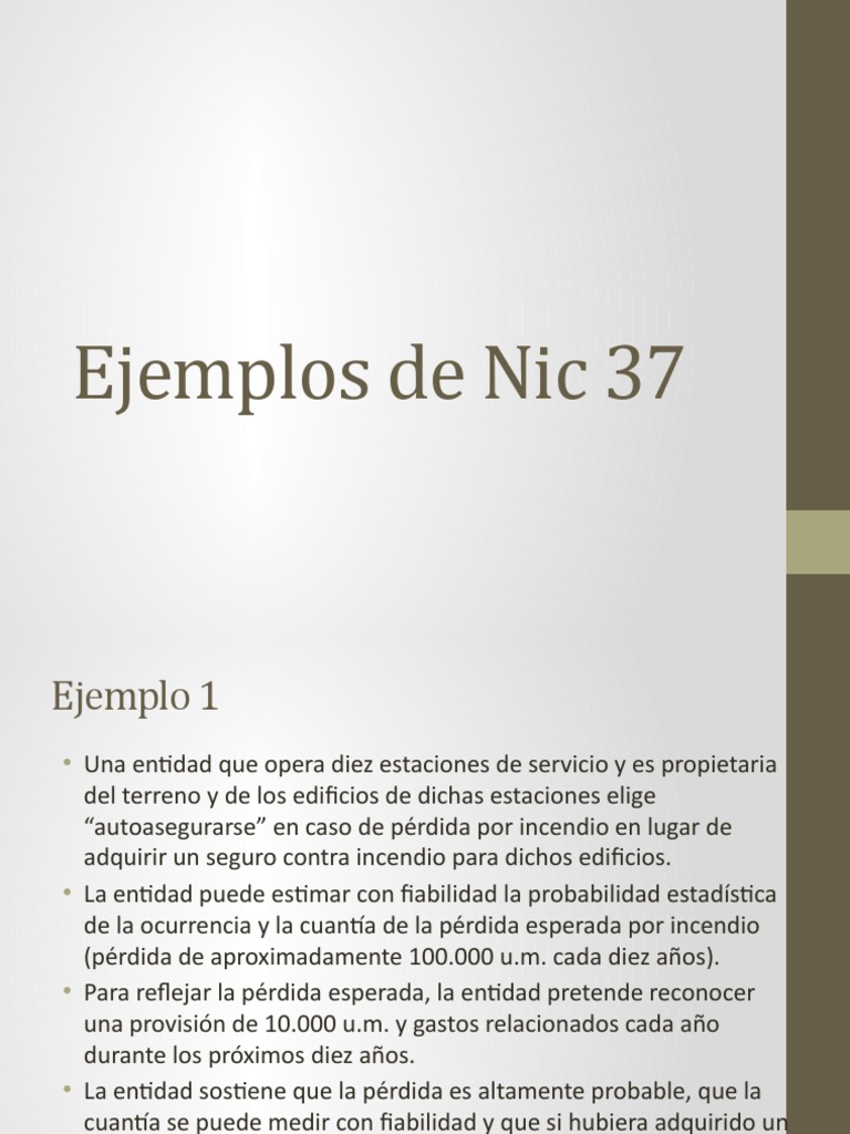 Ejemplos de Nic 37 | PDF | Seguro | Residuos