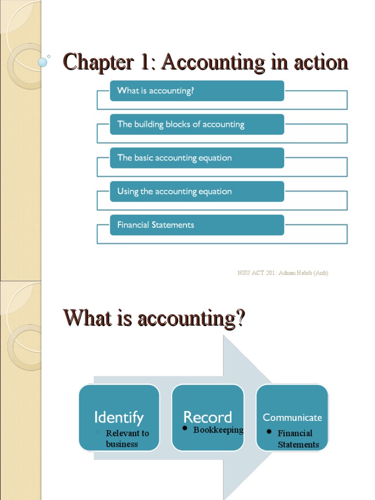 Chapter 1: Accounting in Action | PDF | Equity (Finance) | Partnership