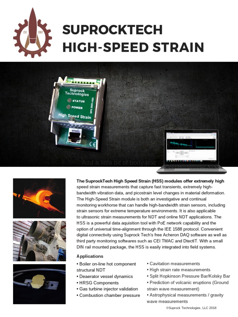 Suprocktech High Speed Strain PDF | PDF | Nondestructive Testing ...