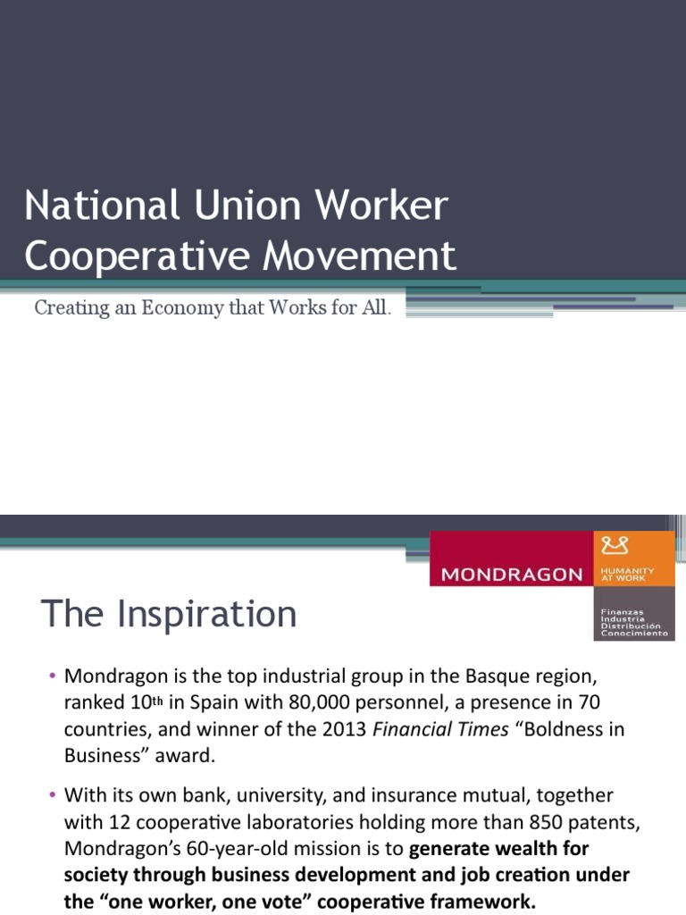 National Union Worker Cooperative Movement: Creating An Economy That ...