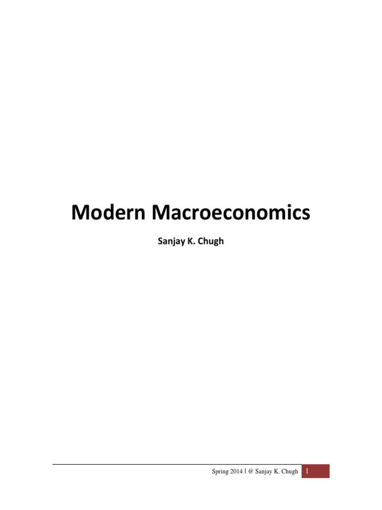 Modern Macroeconomics Overview | PDF | Mathematical Optimization ...