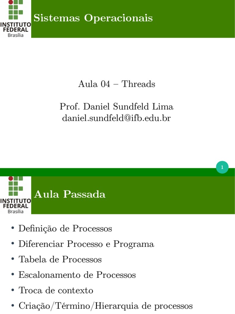 Threads | PDF | Thread (informática) | Processo (informática)