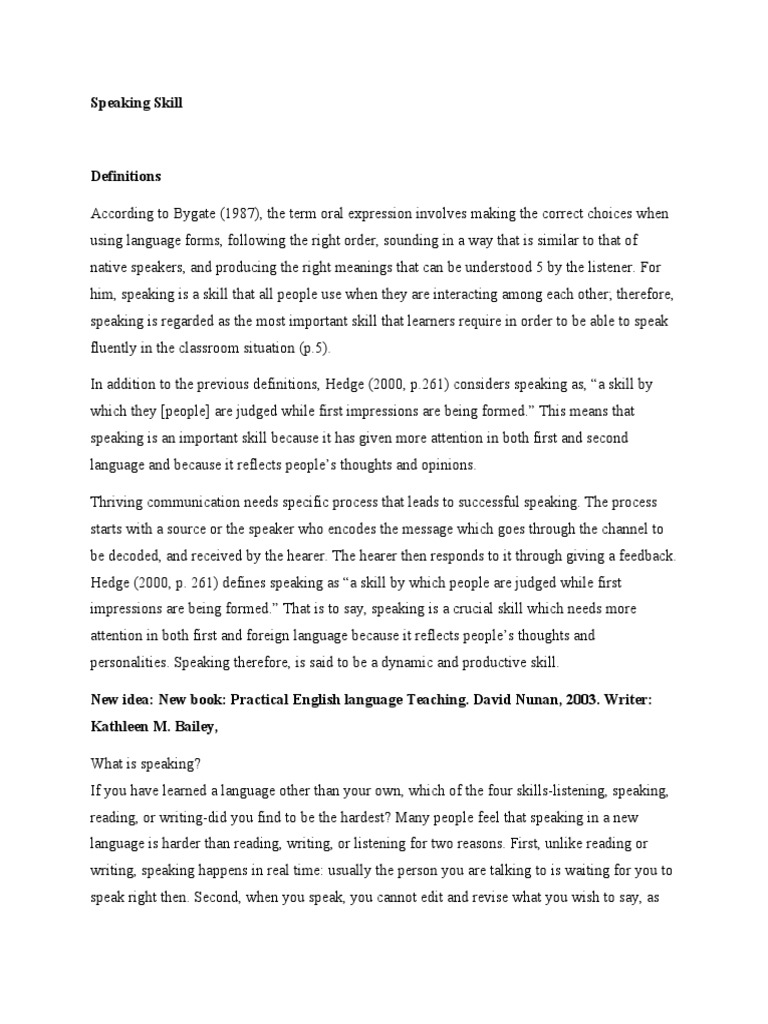 Paraphrasing Speaking Skill | PDF | Second Language | Fluency