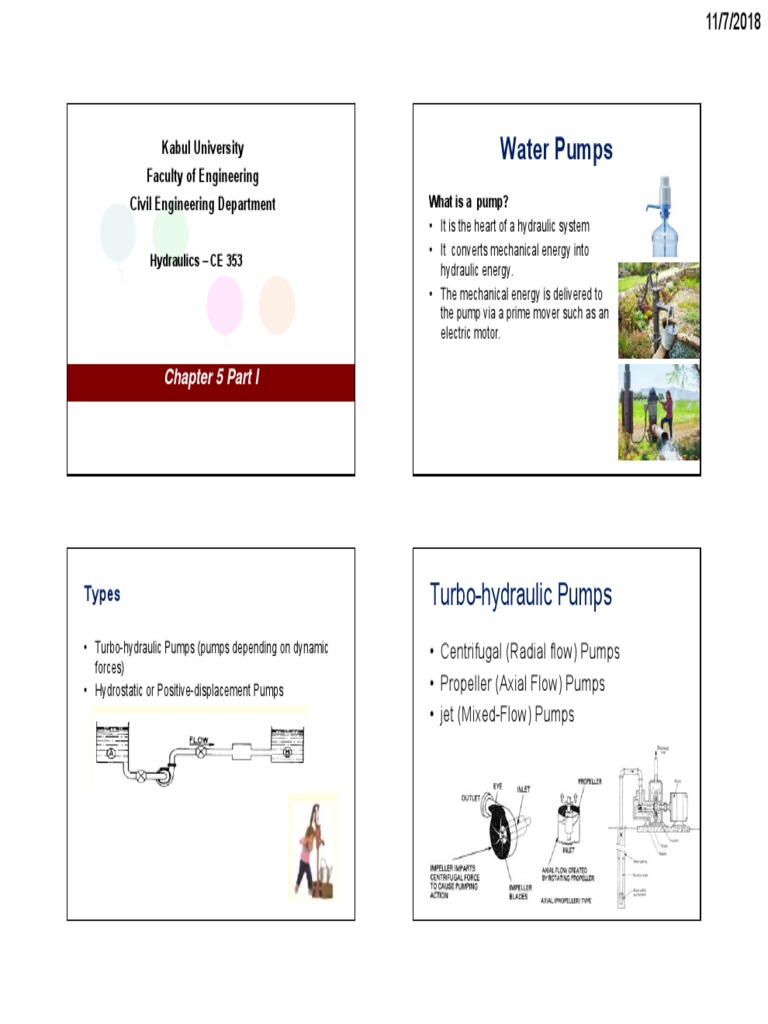 Water Pumps | PDF | Pump | Power (Physics)