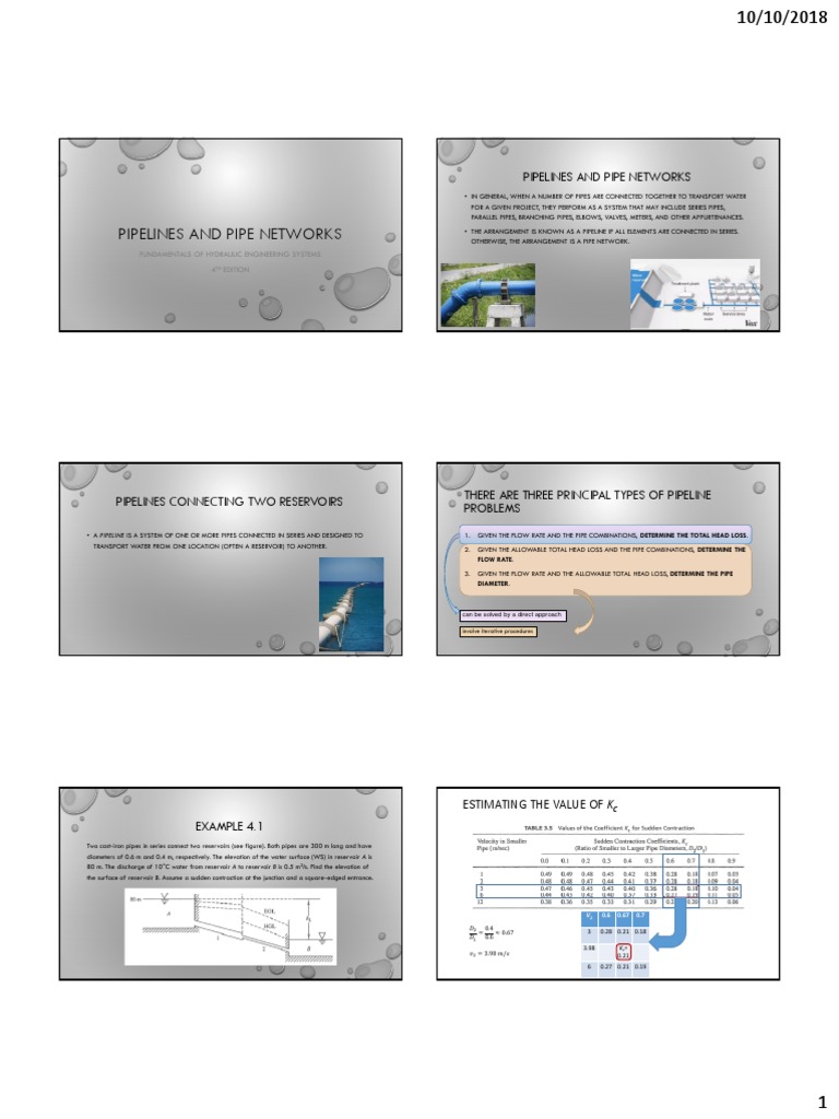 Pipelines and Pipe Networks | PDF | Pipeline Transport | Pump